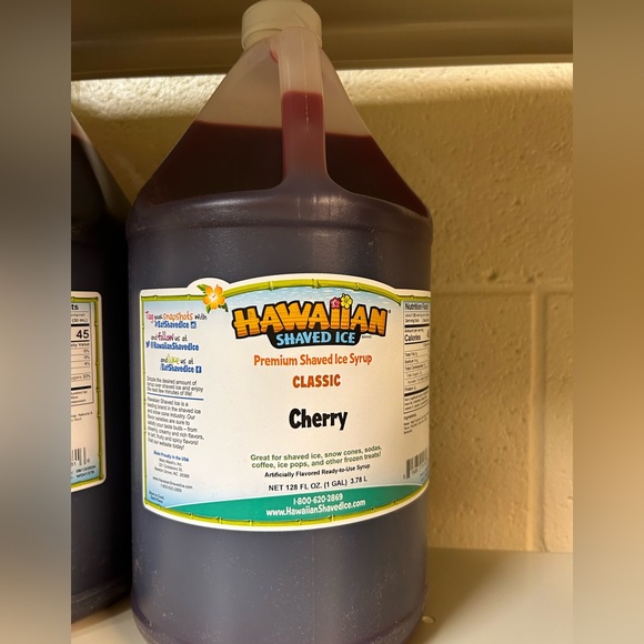 Other | 1 Gallon Hawaiian Shaved Ice Syrup Cherry New | Poshmark